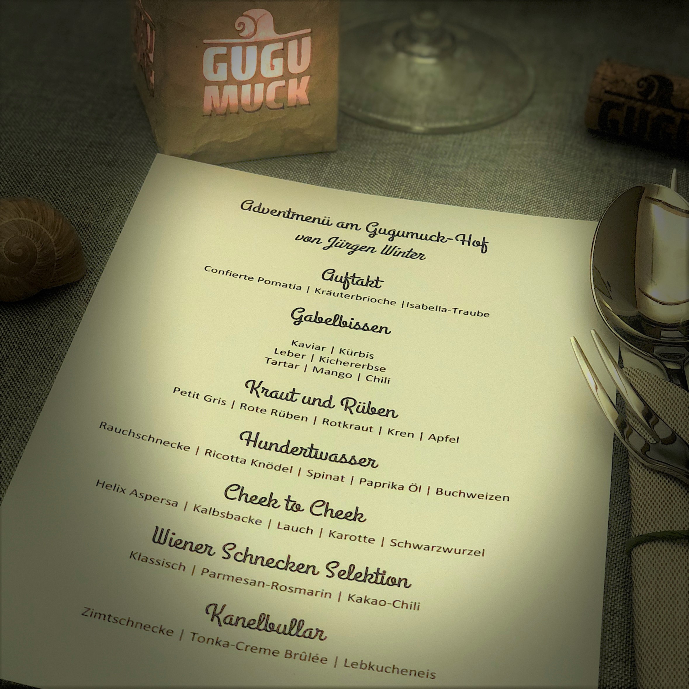 Menü am Gugumuck-Hof - Wiener Schnecken aus dem Hause Gugumuck